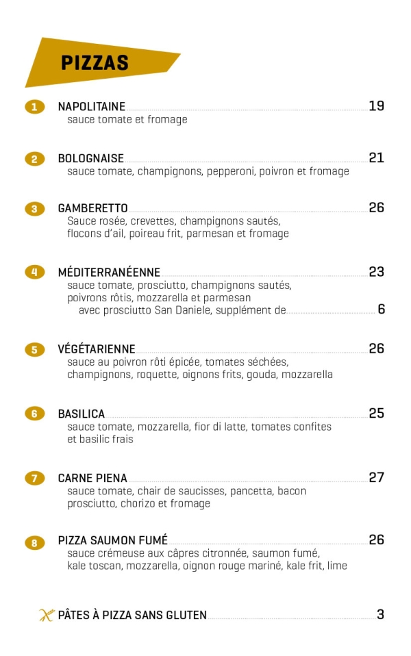 Menu restaurant Vieux-Terrebonne | Chez Fabien